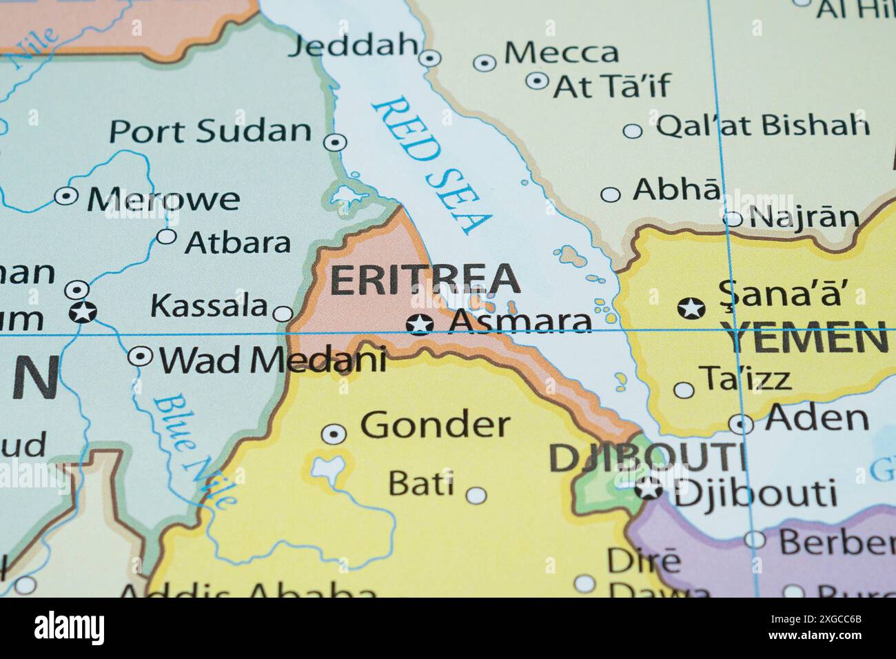 Eritrea Map In Africa Detailed Political Map Of Eritrea Eritrea