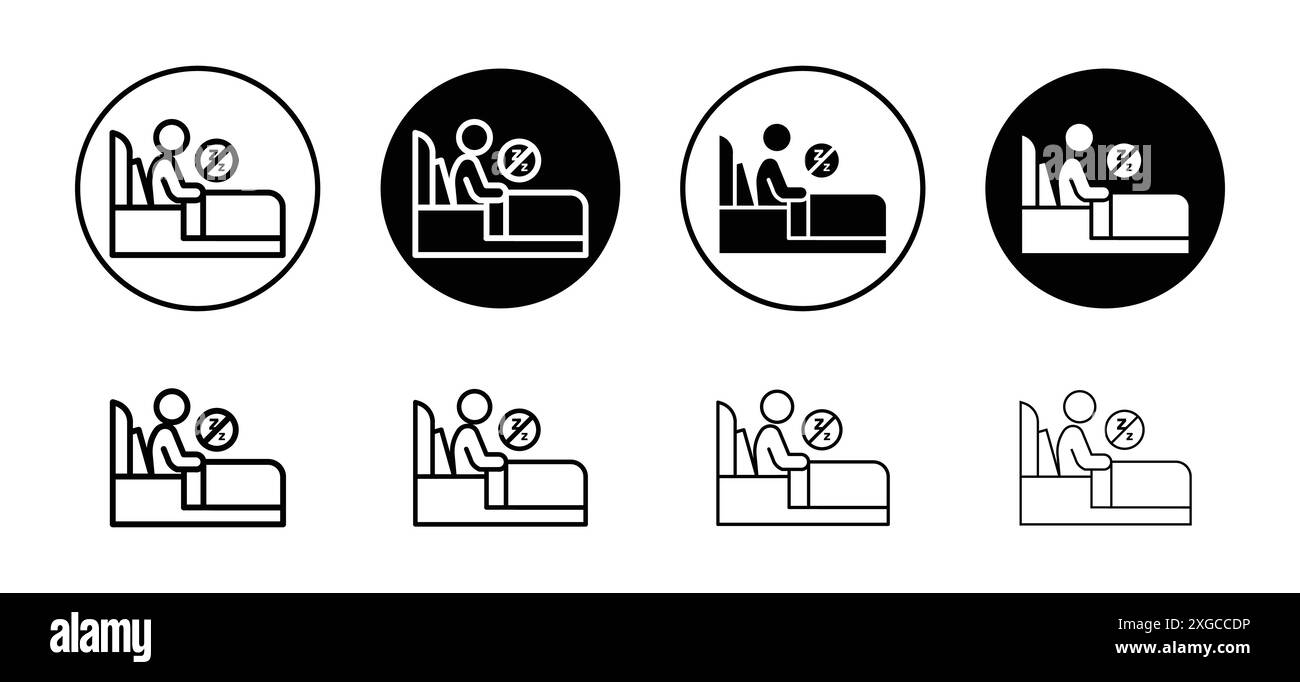 Sleep deprivation icon vector logo set collection for web app ui Stock ...