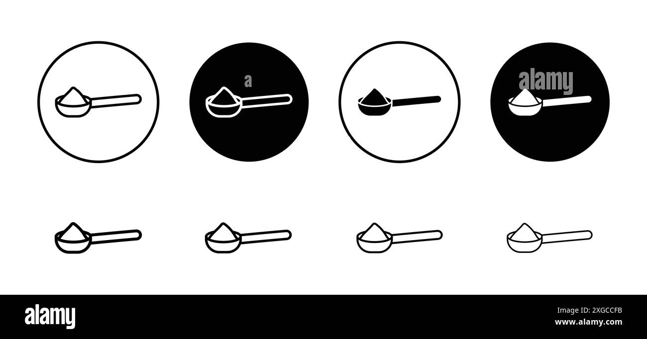 Spoon icon vector logo set collection for web app ui Stock Vector Image ...
