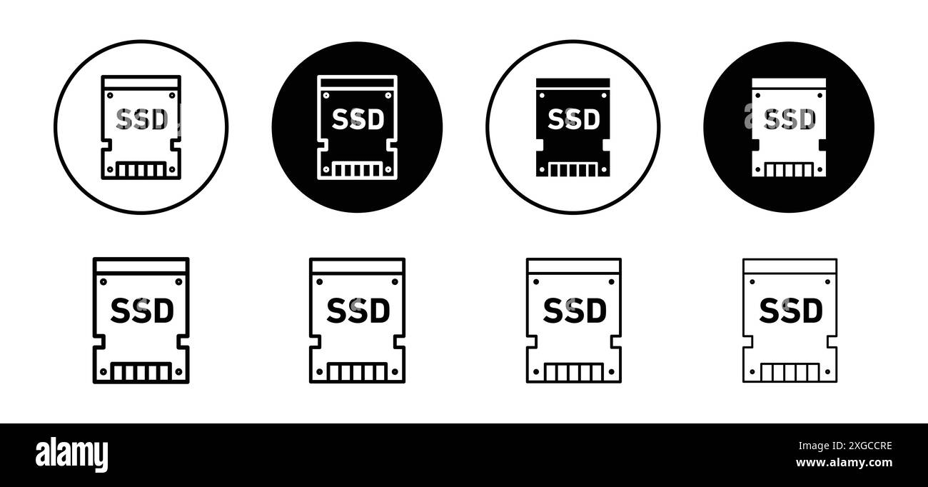 SSD icon vector logo set collection for web app ui Stock Vector Image ...
