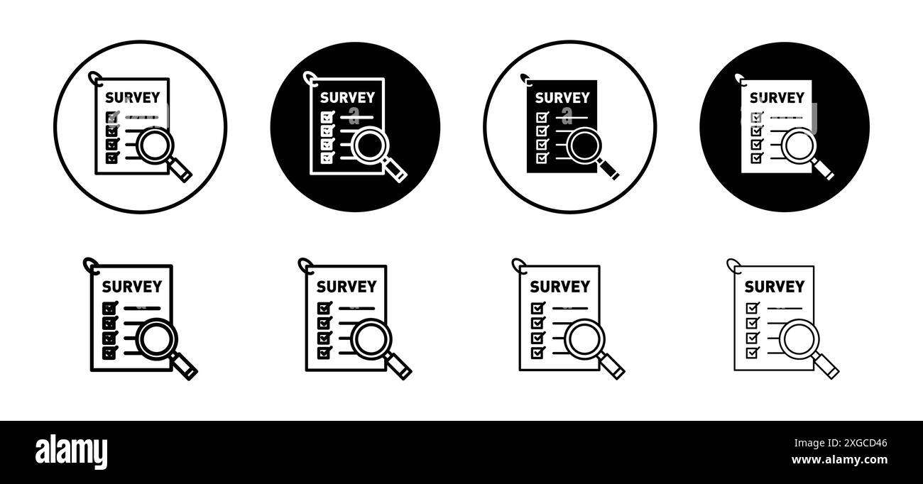 Survey icon vector logo set collection for web app ui Stock Vector ...