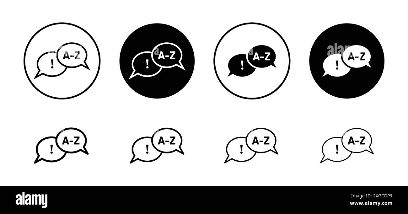 Terminology icon vector logo set collection for web app ui Stock Vector ...