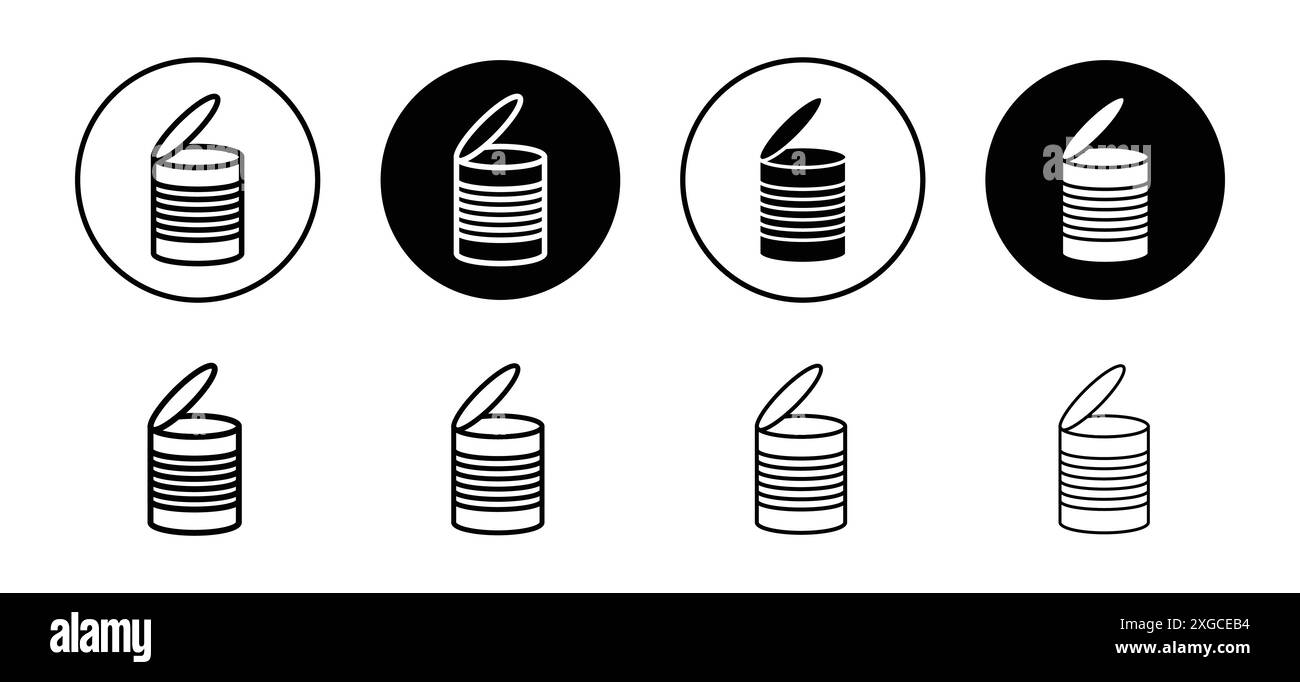 Tin can icon vector logo set collection for web app ui Stock Vector ...
