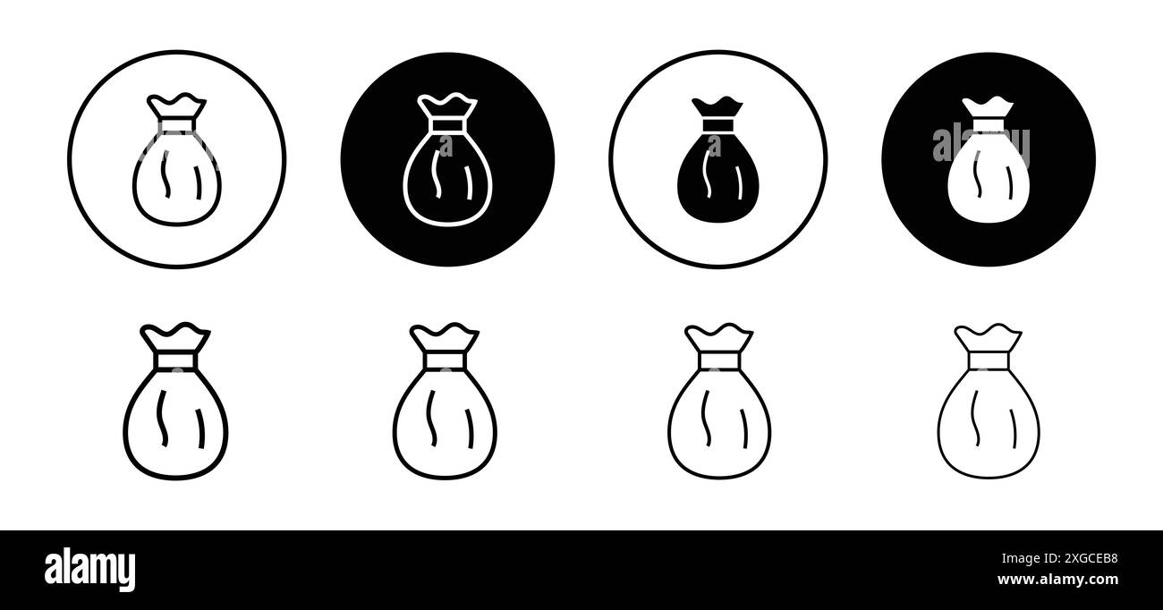 Trash bag icon vector logo set collection for web app ui Stock Vector Image & Art - Alamy