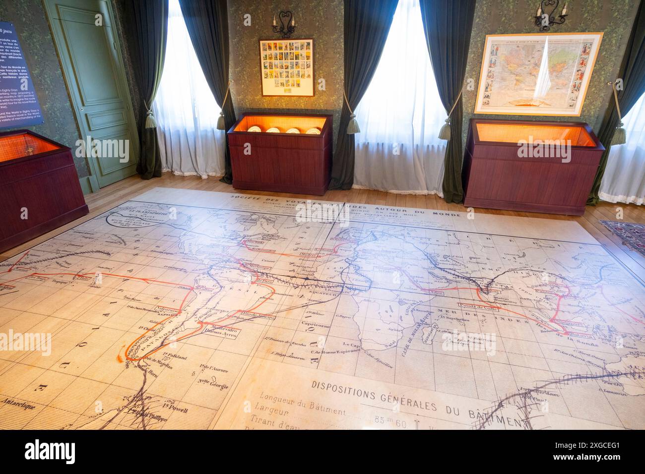 France, Somme, Amiens, Jules Verne's house, his library and on the ...