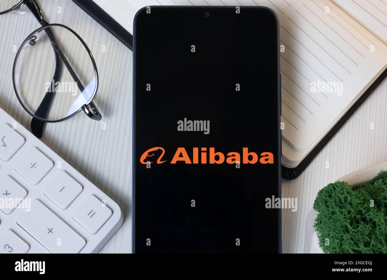 New York, USA - 11 June 2024: Alibaba Logo on Phone Screen, Company ...