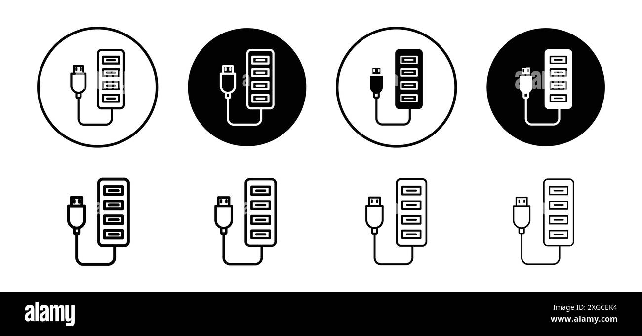 USB hub icon vector logo set collection for web app ui Stock Vector Image & Art - Alamy