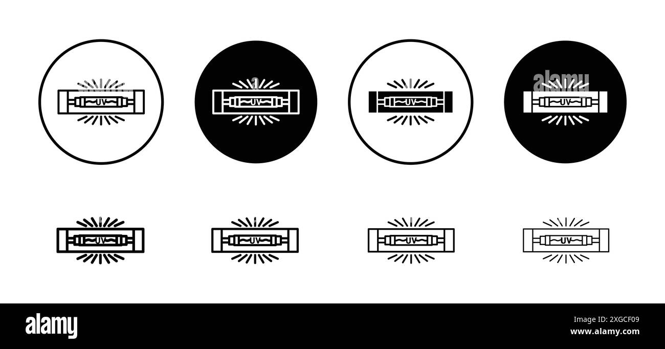 UV disinfection lamp icon vector logo set collection for web app ui Stock Vector Image & Art - Alamy