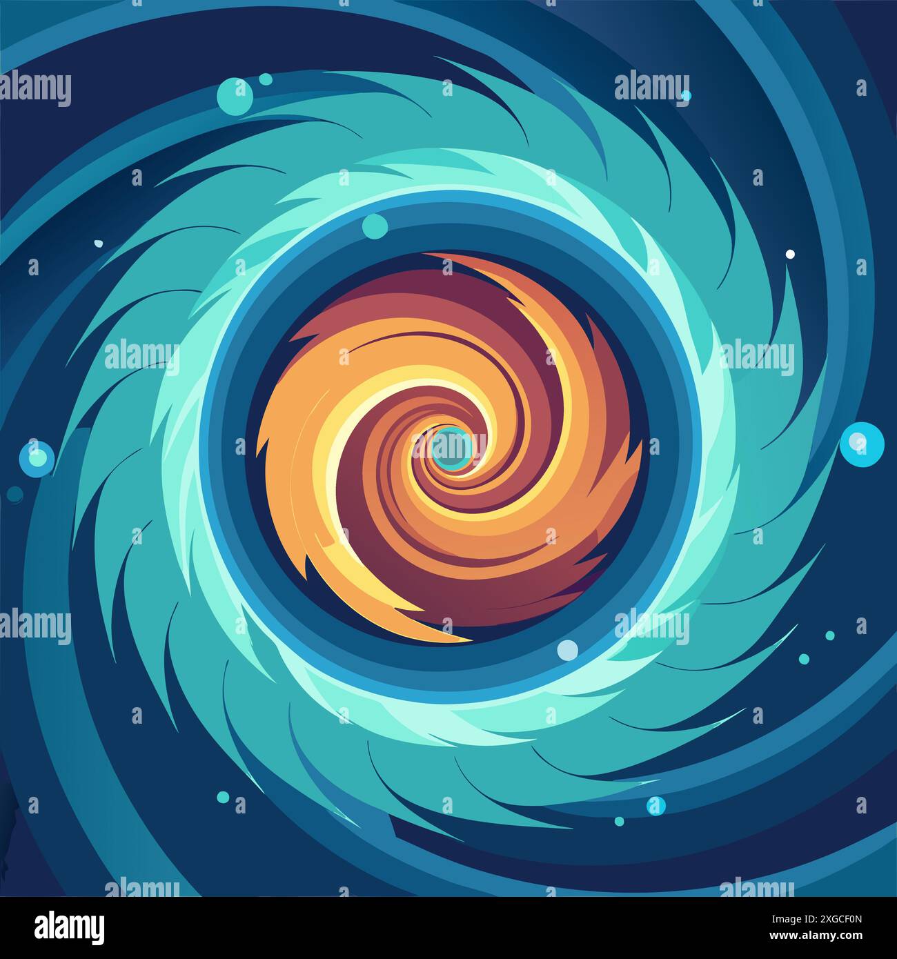 Swirling light vortex with depth effects, abstract energy flow ...
