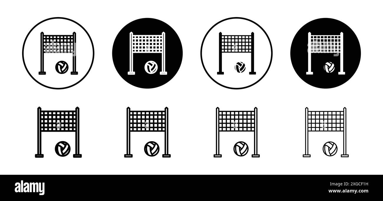 Volleyball net icon vector logo set collection for web app ui Stock ...