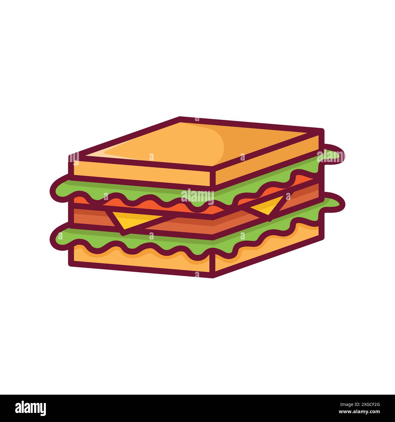 sandwich icon vector design template in white background Stock Vector ...