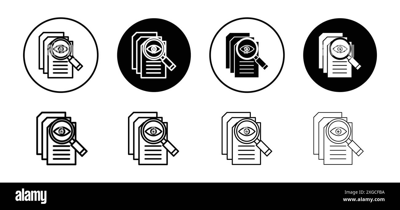 Watchlist icon vector logo set collection for web app ui Stock Vector ...