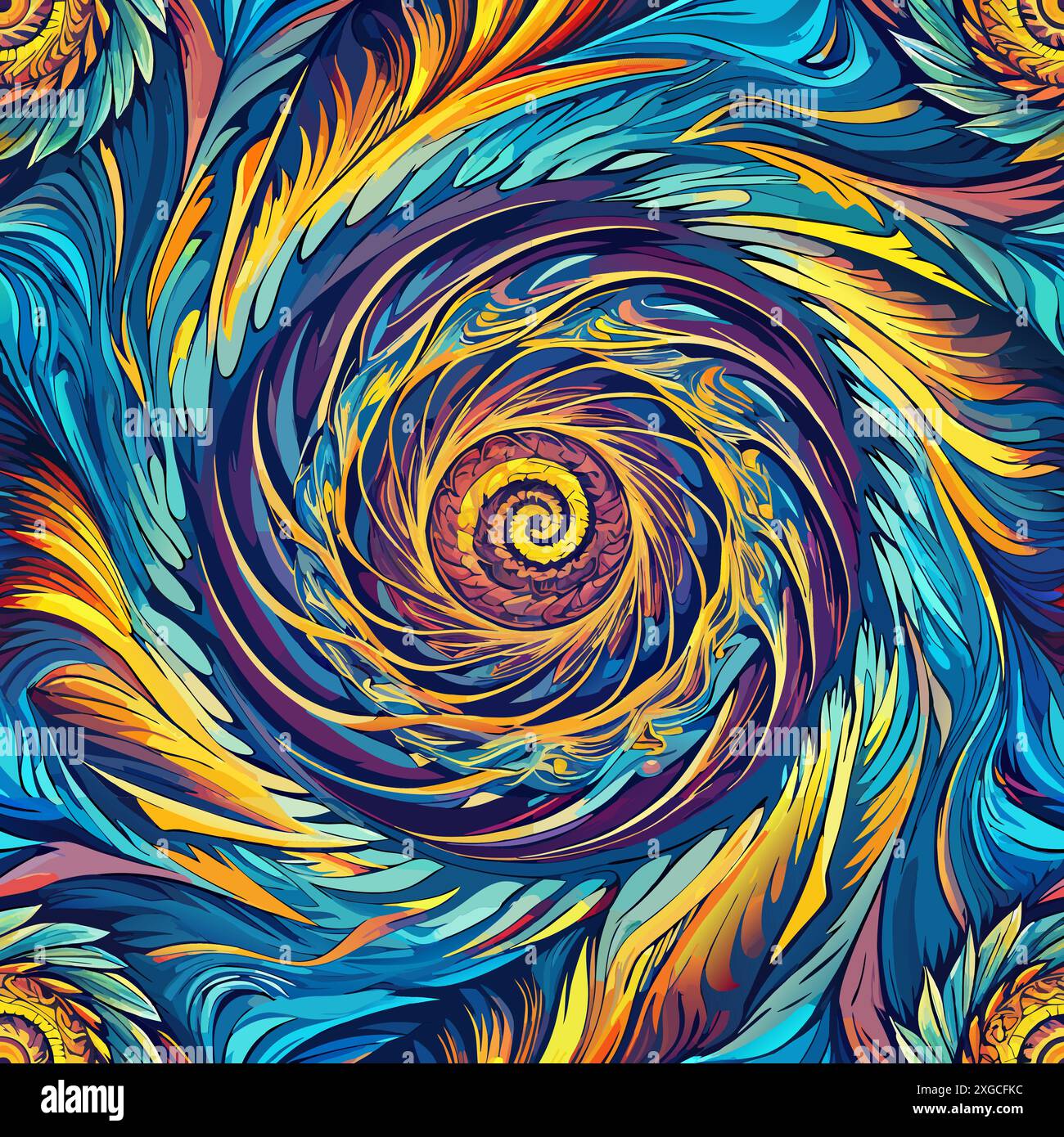 Swirling light vortex with depth effects, abstract energy flow ...