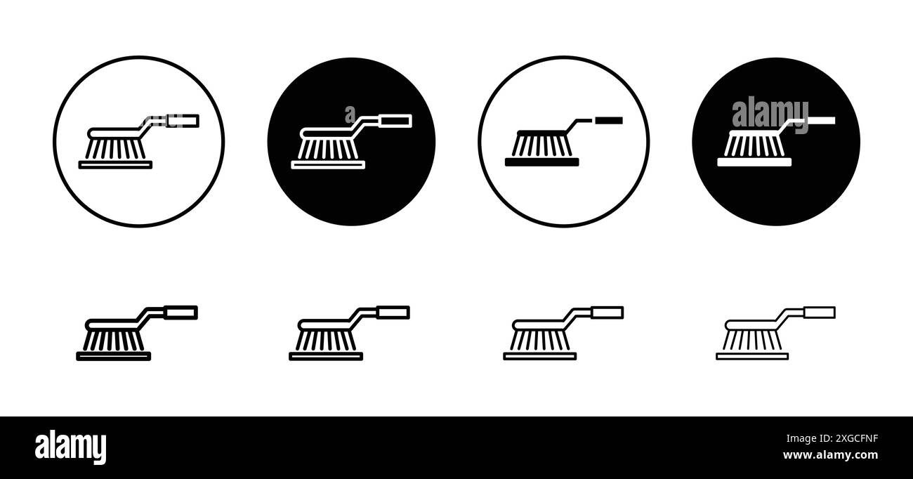 Wire brush icon vector logo set collection for web app ui Stock Vector Image & Art - Alamy
