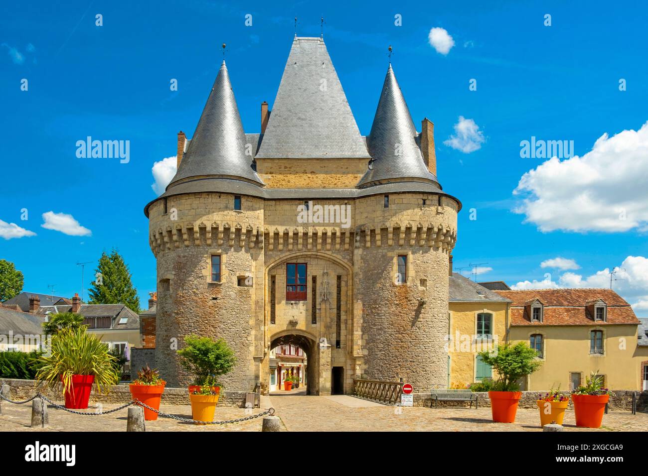 France, Sarthe, La Ferte Bernard, the Saint Julien gate Stock Photo - Alamy