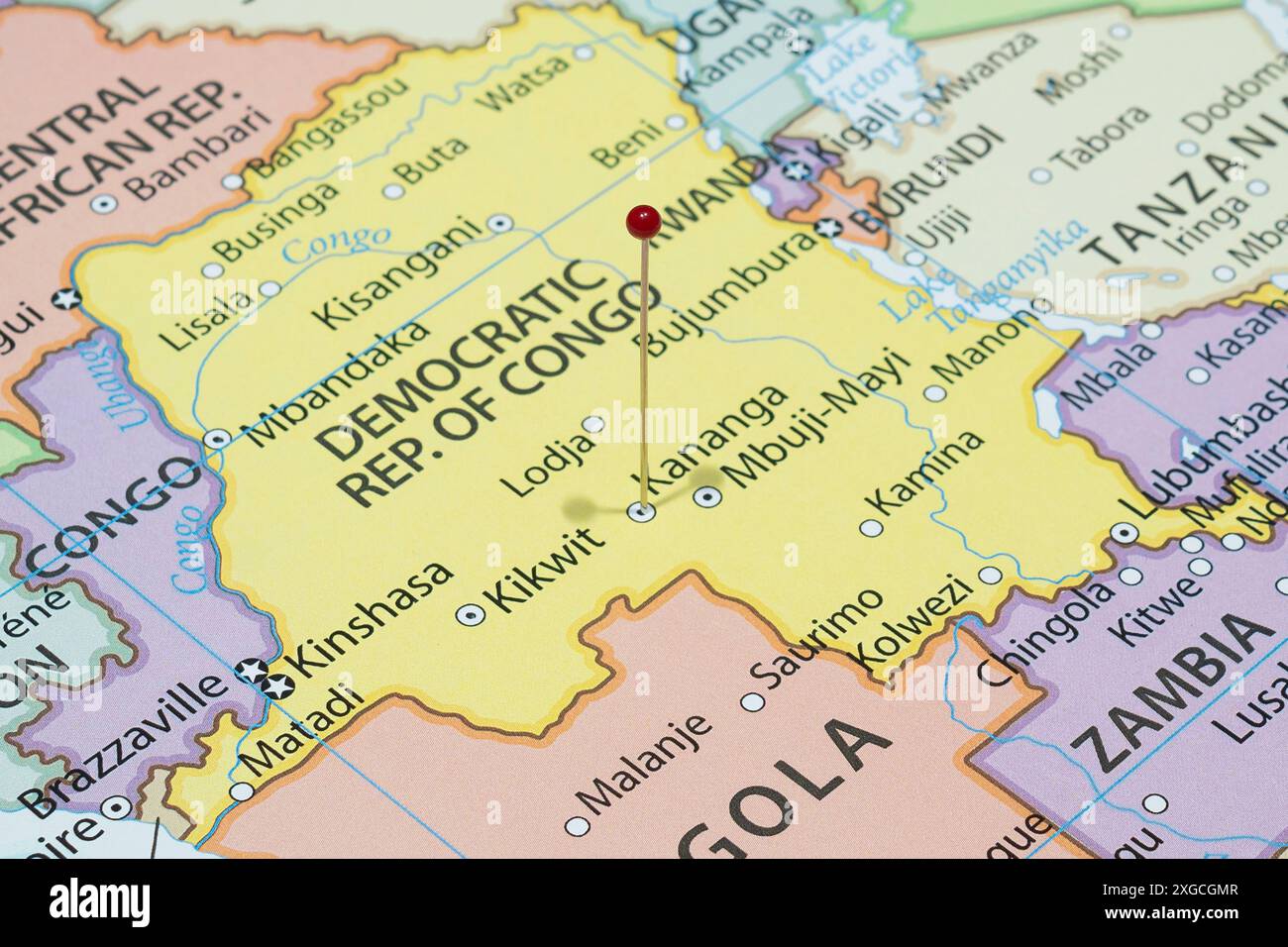 Maps of the democratic republic of congo hi-res stock photography and ...