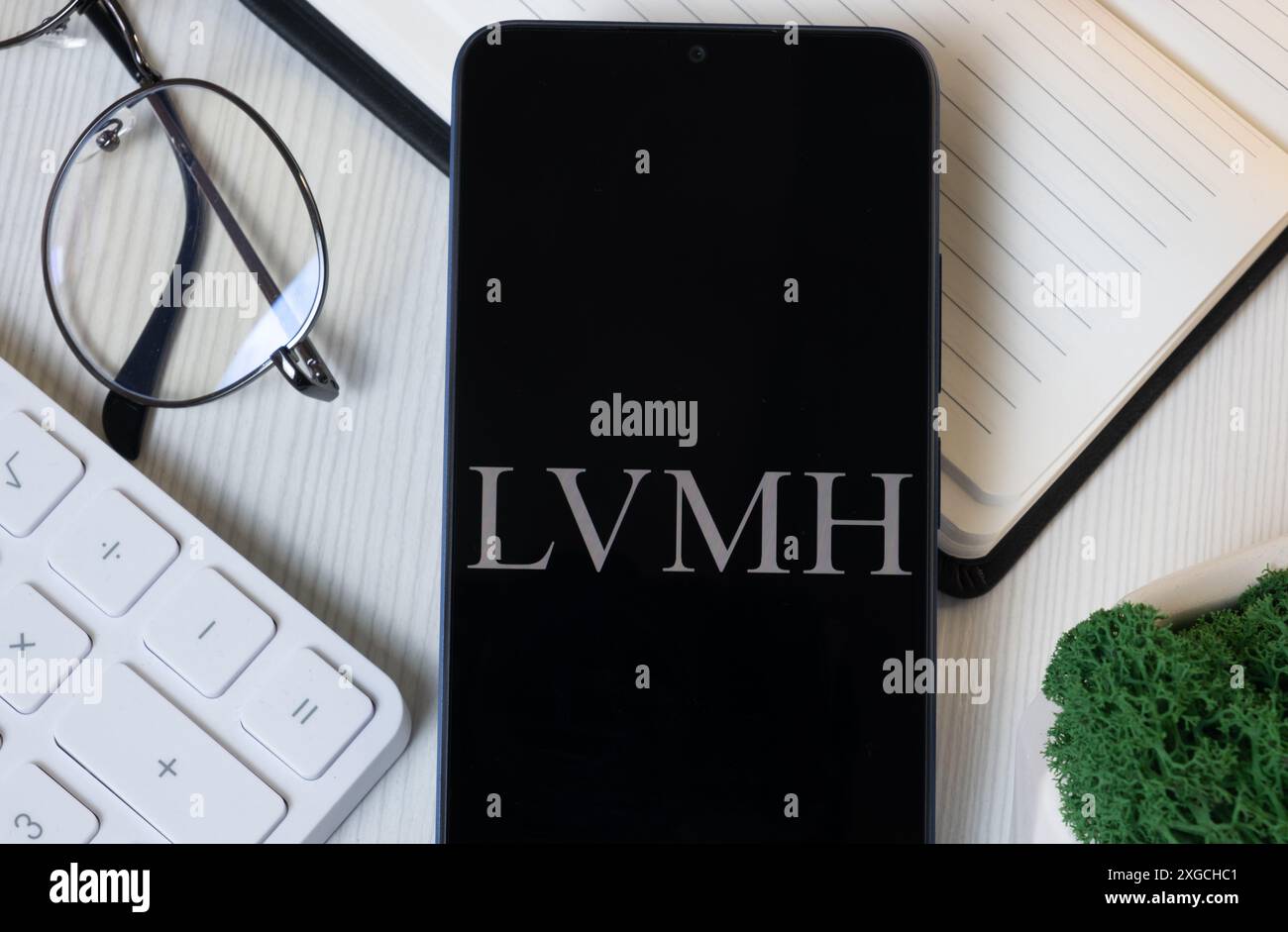 New York, USA - 11 June 2024: LVMH Logo on Phone Screen, Company Icon ...