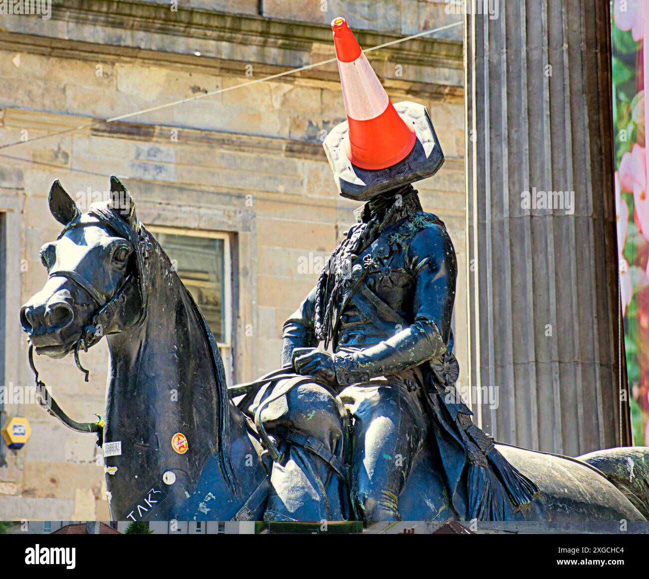 Glasgow, Scotland, UK. 8th July, 2024: UK Weather: Sunny as the cone ...