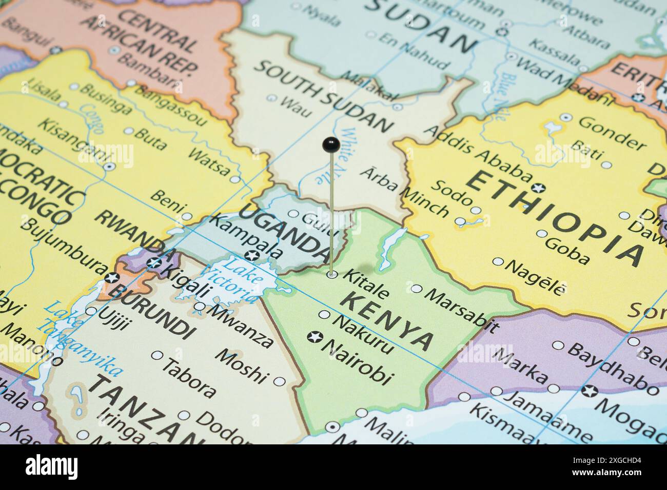 Kenya tourism map hi-res stock photography and images - Alamy