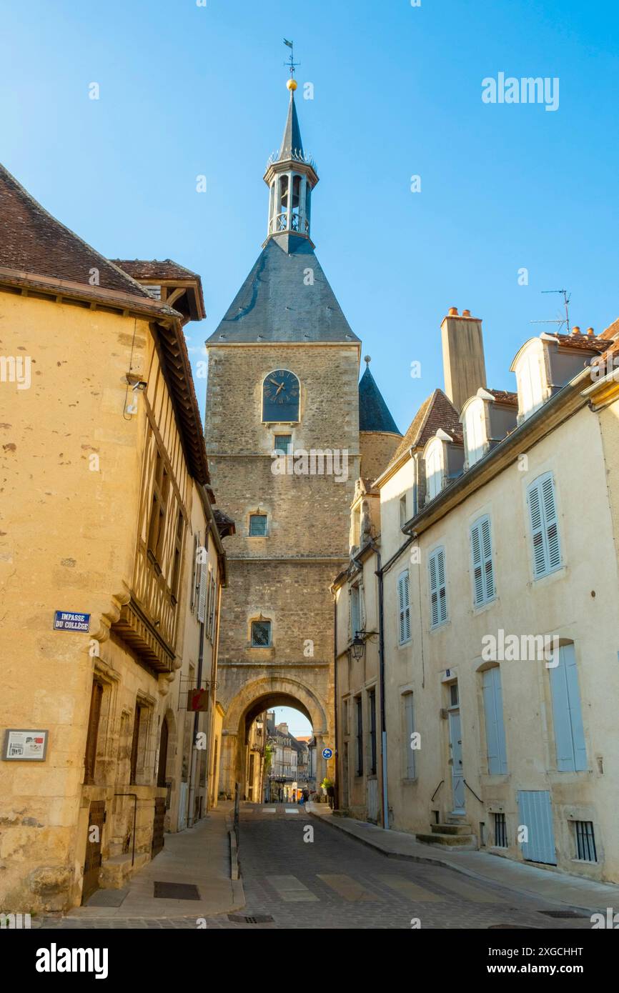 Clock tower avallon france hi-res stock photography and images - Alamy