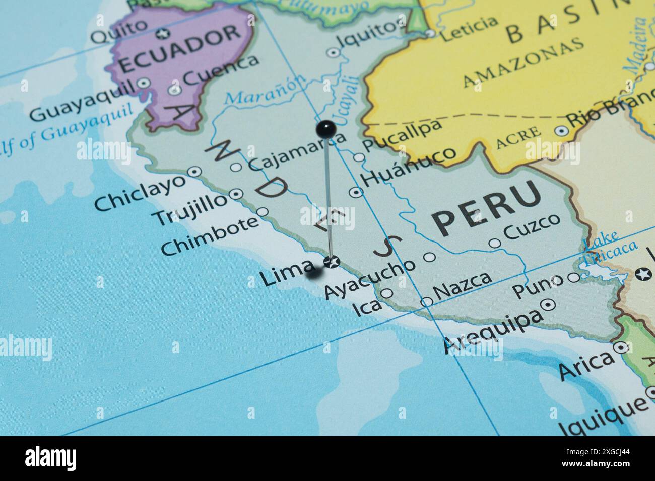 Peru political map capital lima hi-res stock photography and images - Alamy