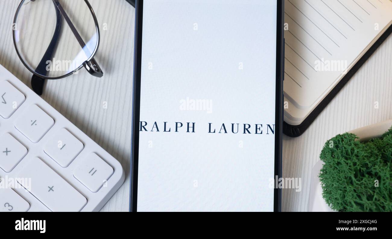 New York, USA - 11 June 2024: Ralph Lauren Logo on Phone Screen ...