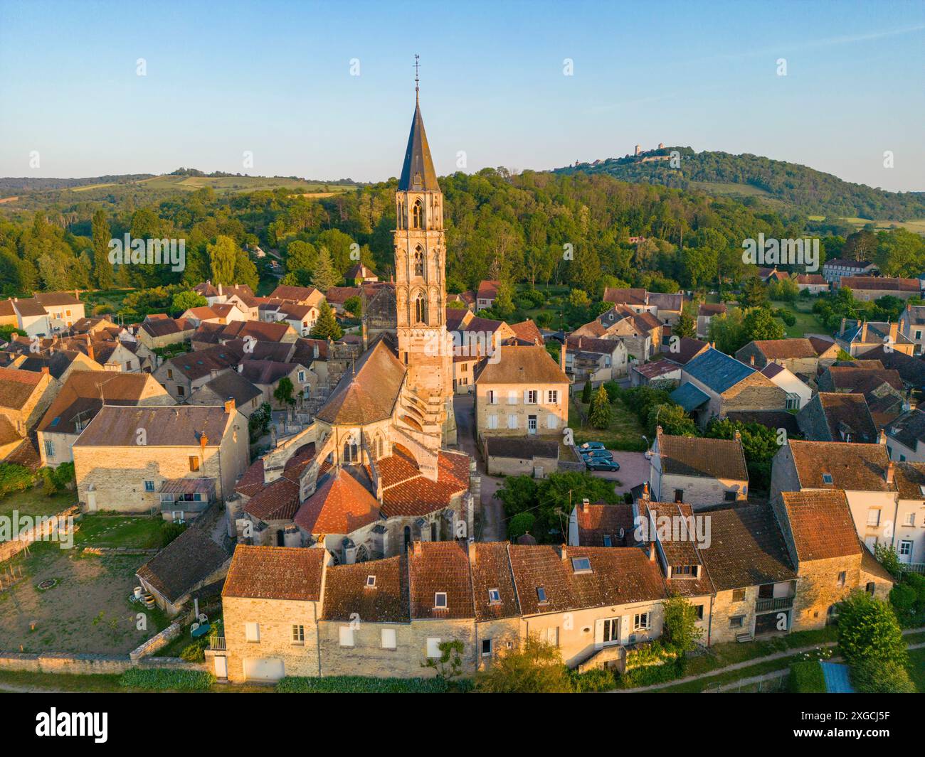 France, Yonne, Morvan regional natural park, Saint Pere, village and ...