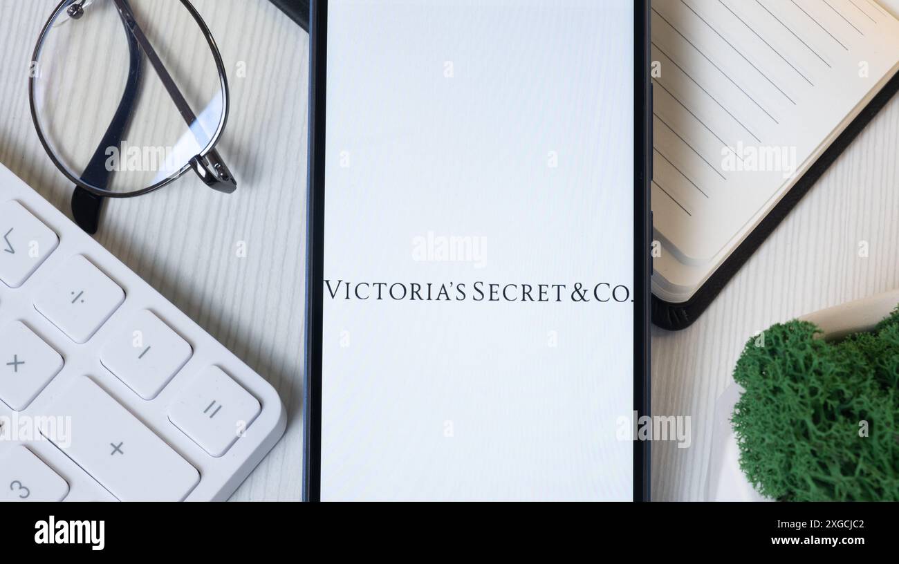 New York, USA - 11 June 2024: Victoria Secret Logo on Phone Screen ...