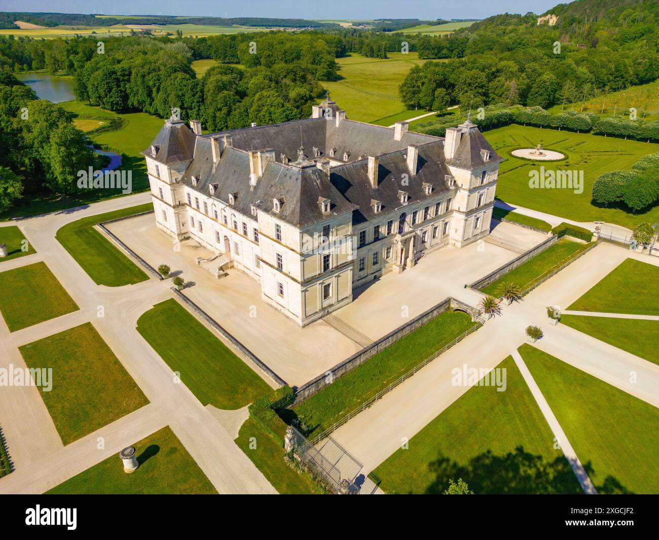 France, Yonne, Ancy le Franc castle and its park designed by Andre Le ...