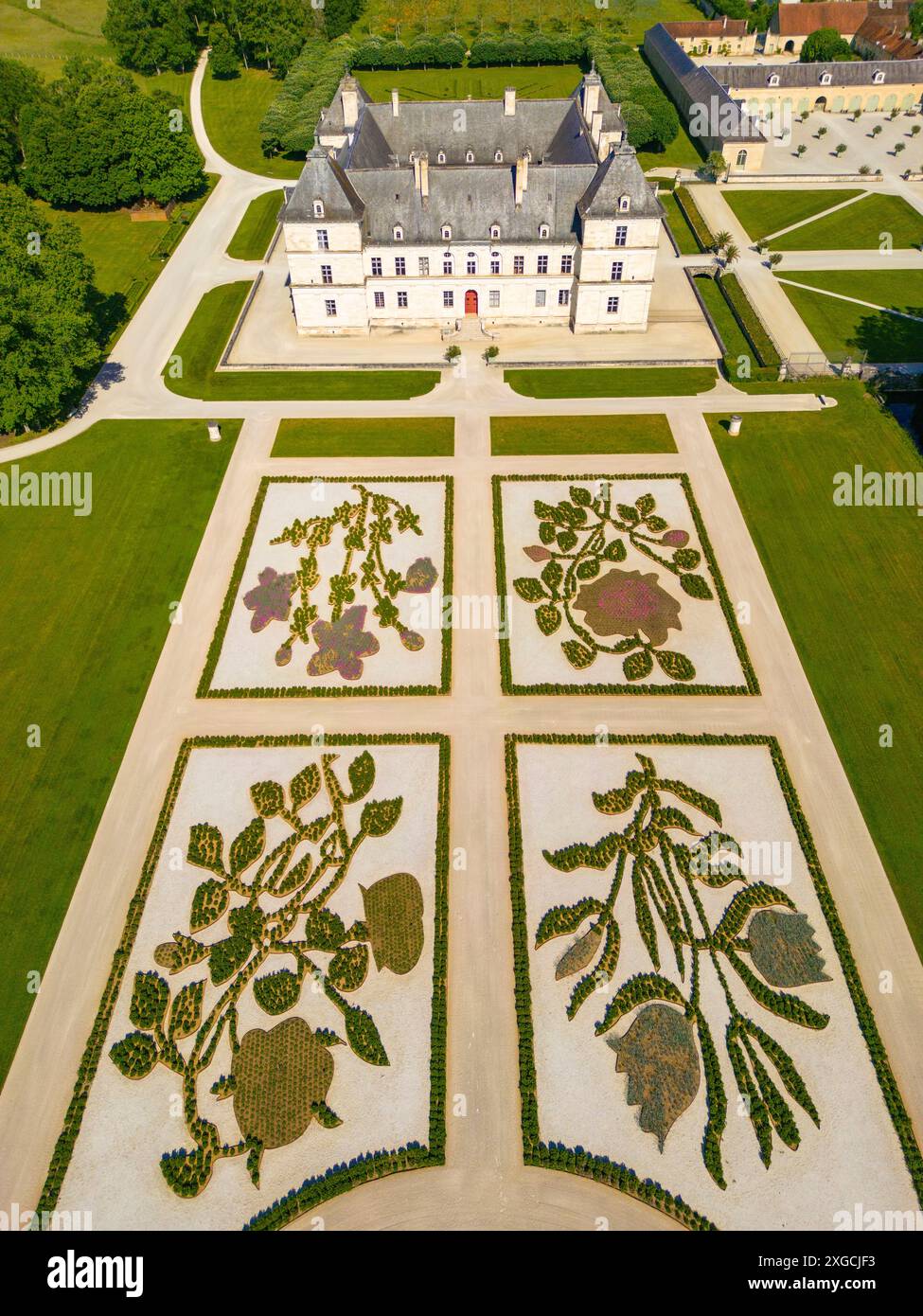 France, Yonne, Ancy le Franc castle and its park designed by Andre Le ...