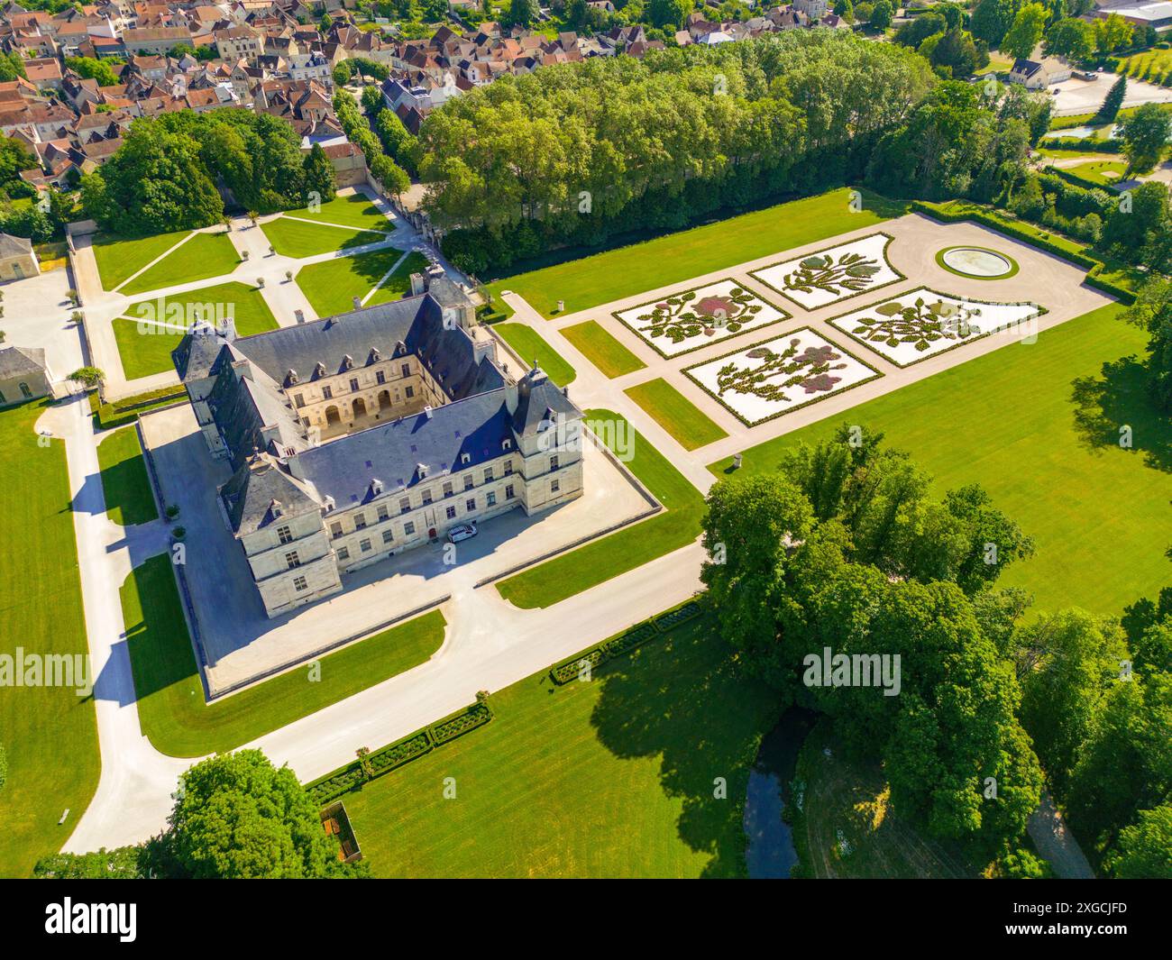 France, Yonne, Ancy le Franc castle and its park designed by Andre Le ...