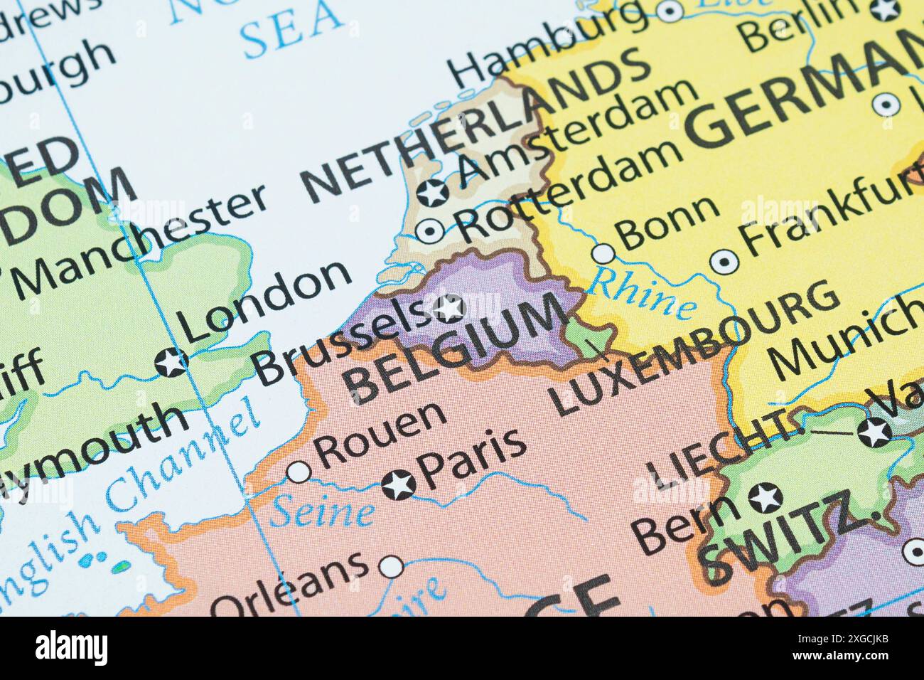 Close up european continent world map hi-res stock photography and ...