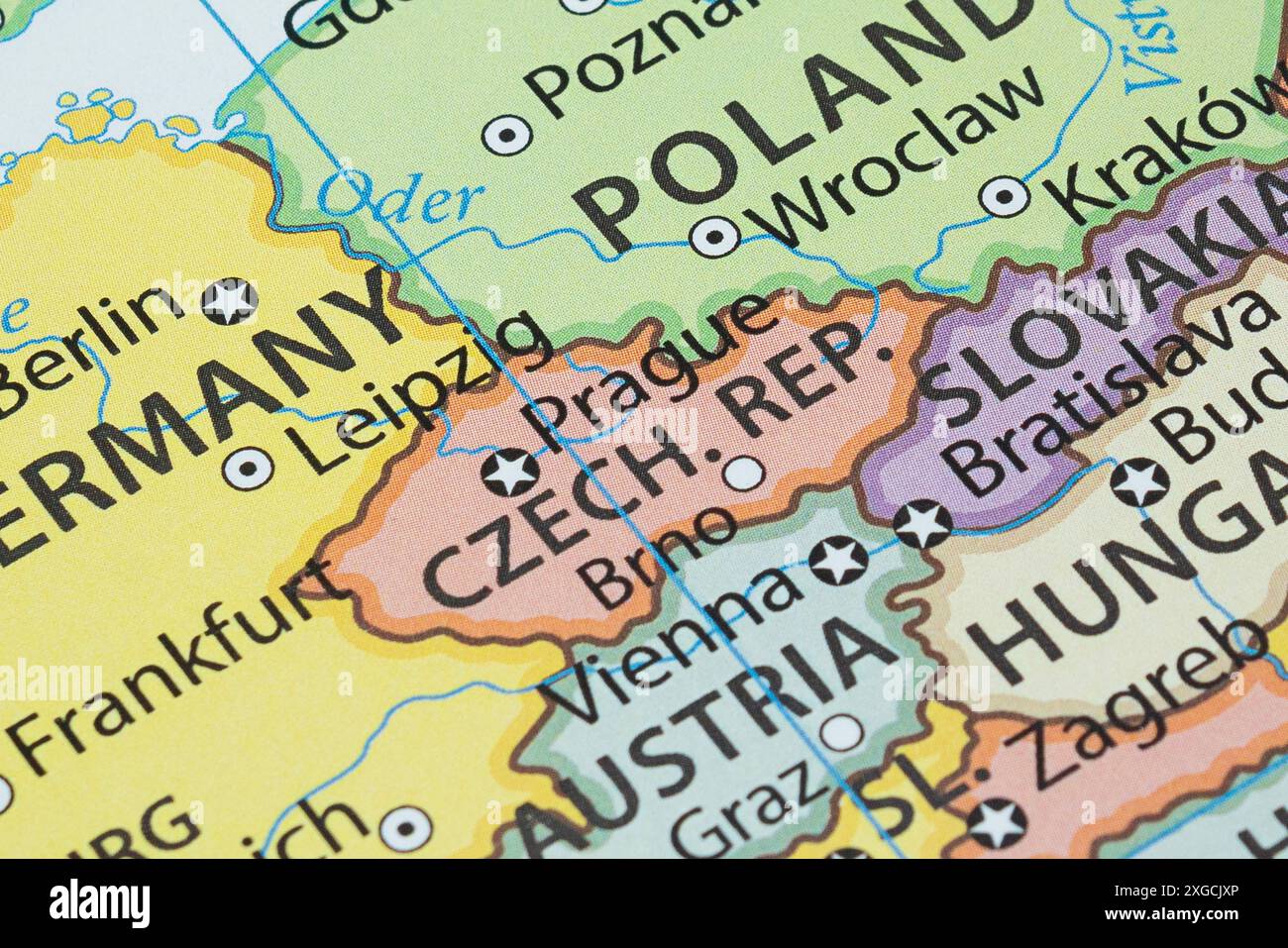 Czech country map hi-res stock photography and images - Alamy