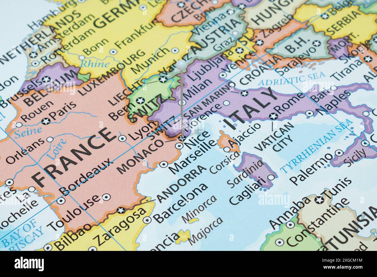 Monaco political map city hi-res stock photography and images - Alamy