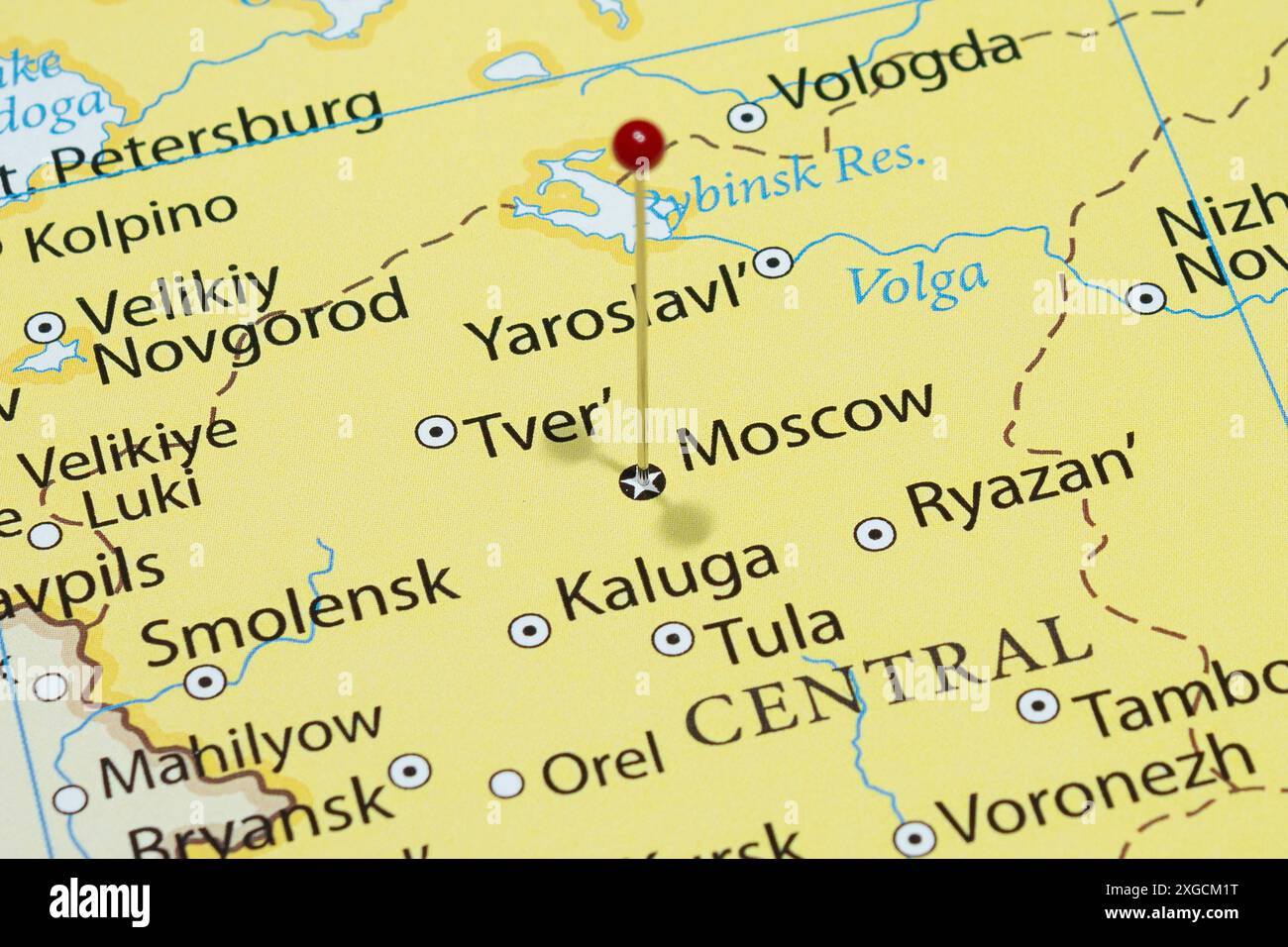 Detailed map russia capital city hi-res stock photography and images ...