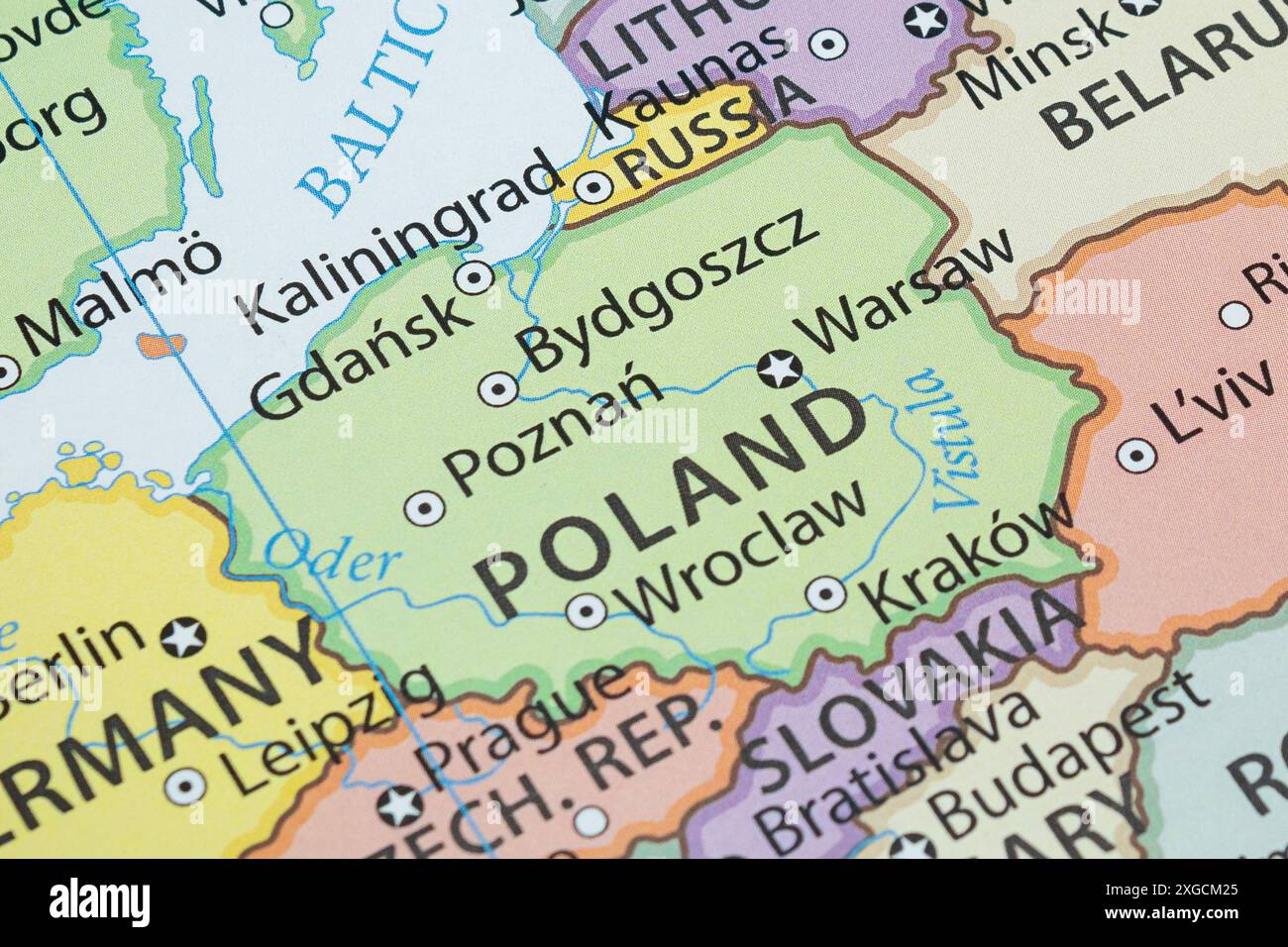 Poland political map capital hi-res stock photography and images - Alamy