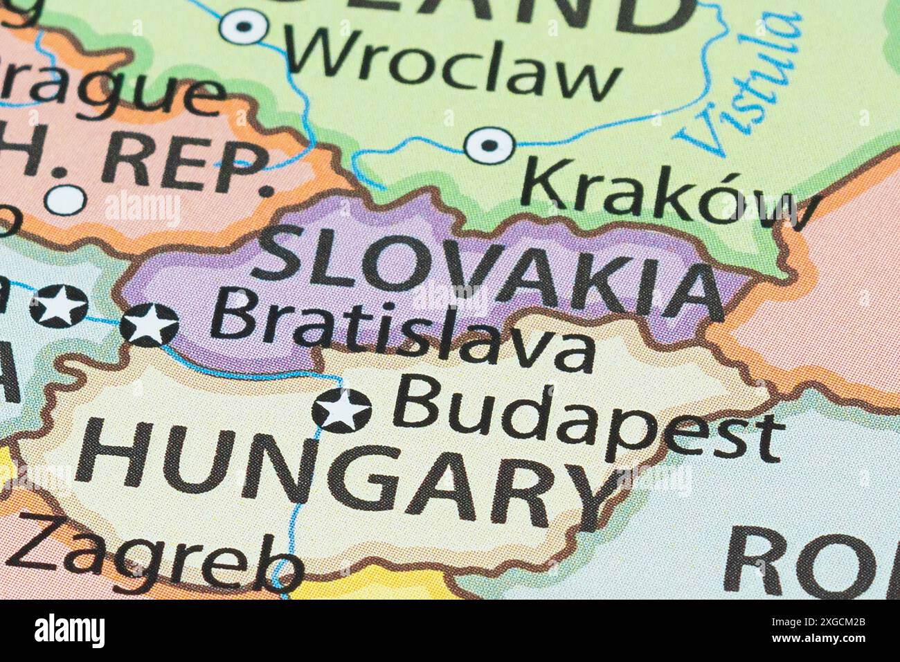 Slovakia europe map hi-res stock photography and images - Alamy