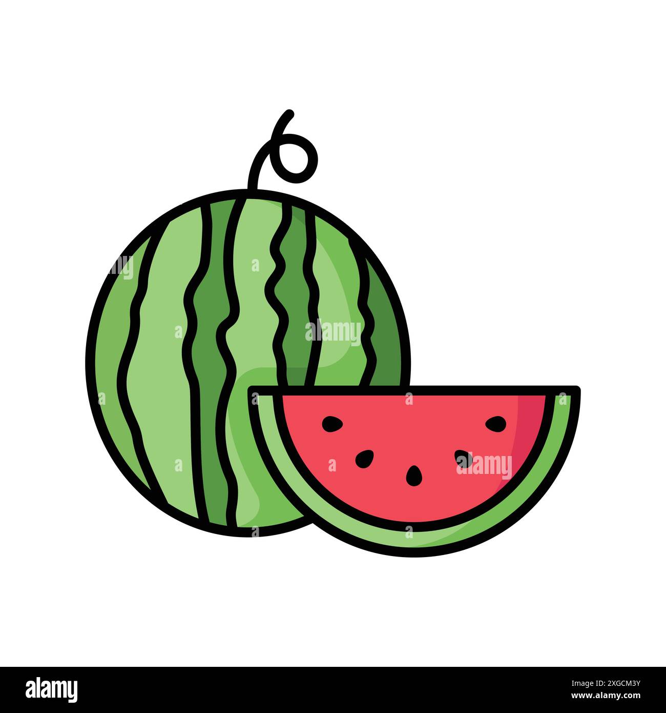 watermelon icon vector design template in white background Stock Vector ...