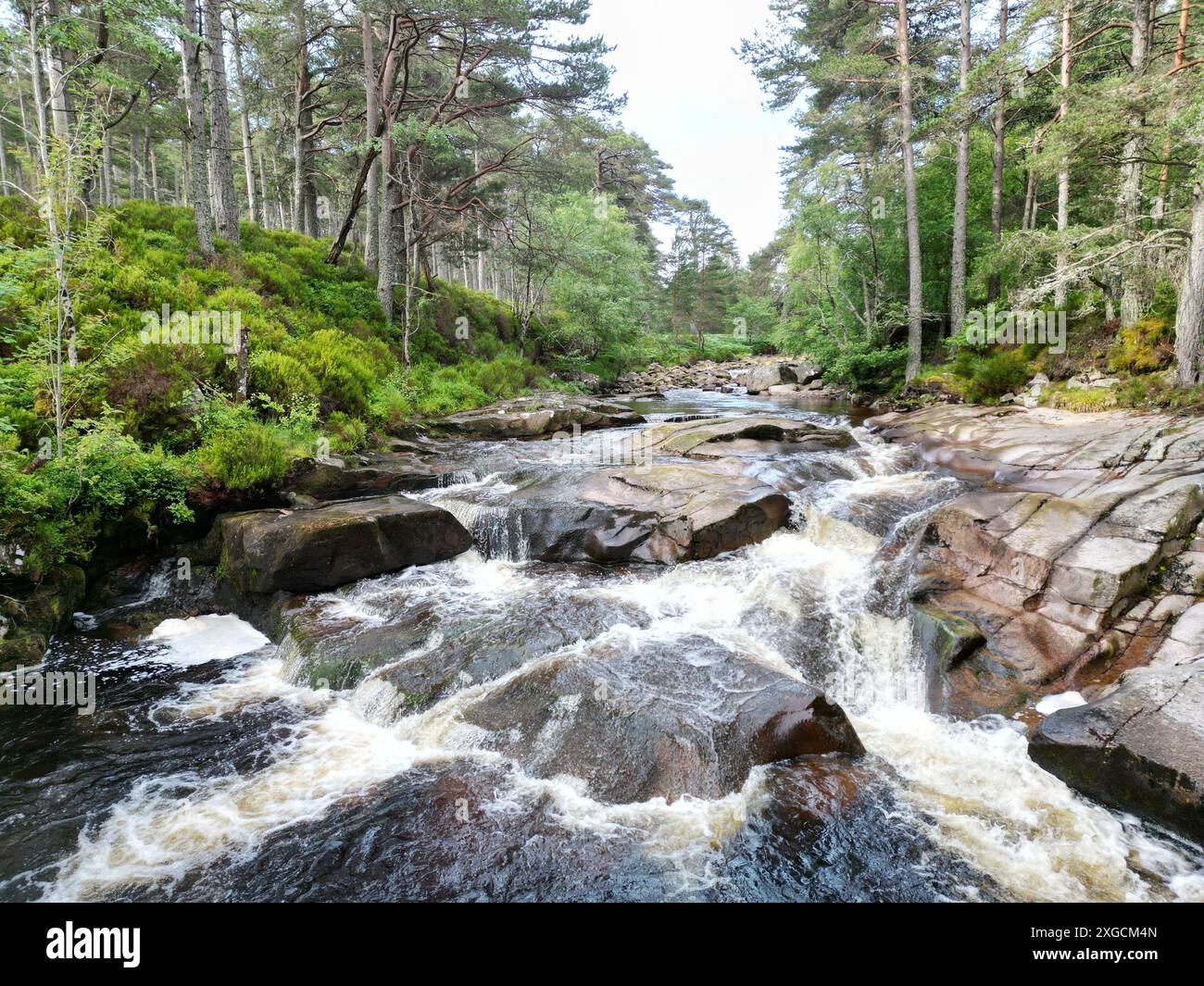 The Water of Tanar river that runs through Glen Tanar National Nature ...