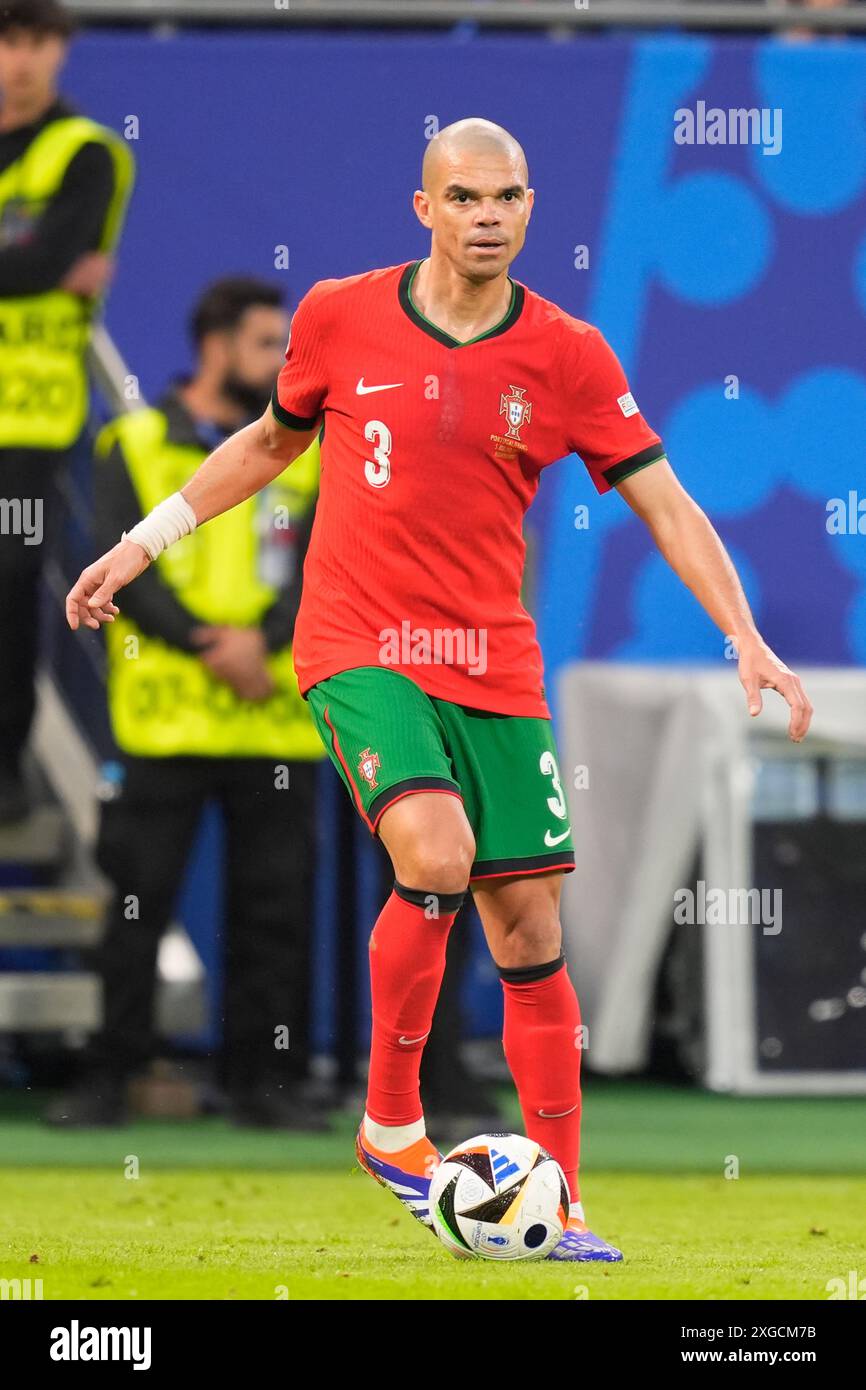 Portugal's Pepe during a quarterfinal match between Portugal and France ...