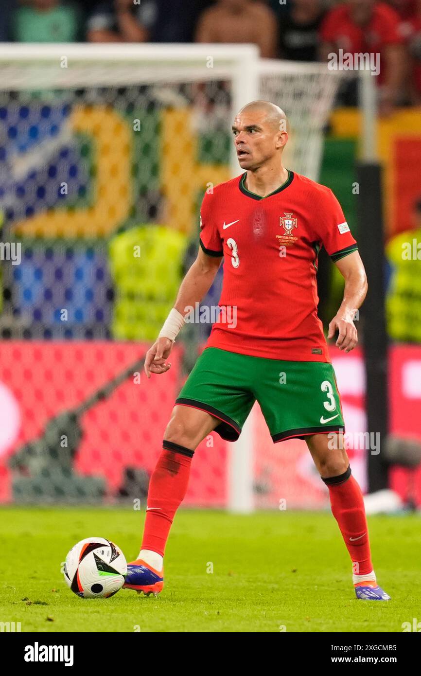 Portugal's Pepe during a quarterfinal match between Portugal and France ...