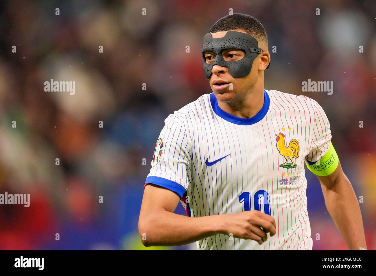 Kylian Mbappe of France during a quarterfinal match between Portugal ...