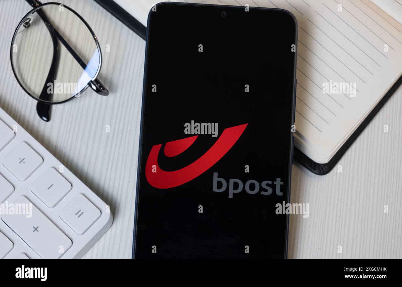 New York, USA - 11 June 2024: Bpost Logo on Phone Screen, Company Icon ...