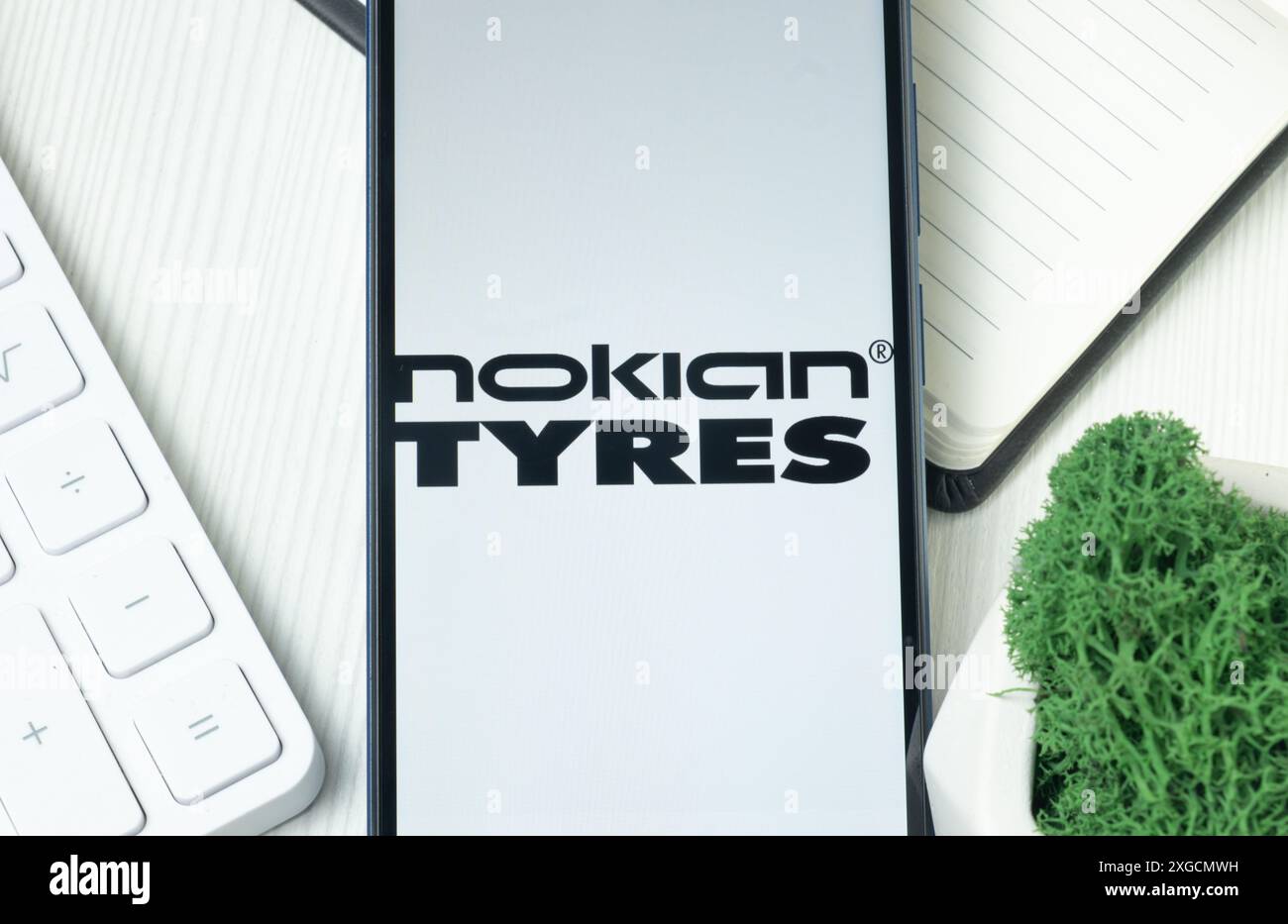 New York, USA - 21 June 2024: Nokian Tyres Logo on Phone Screen ...
