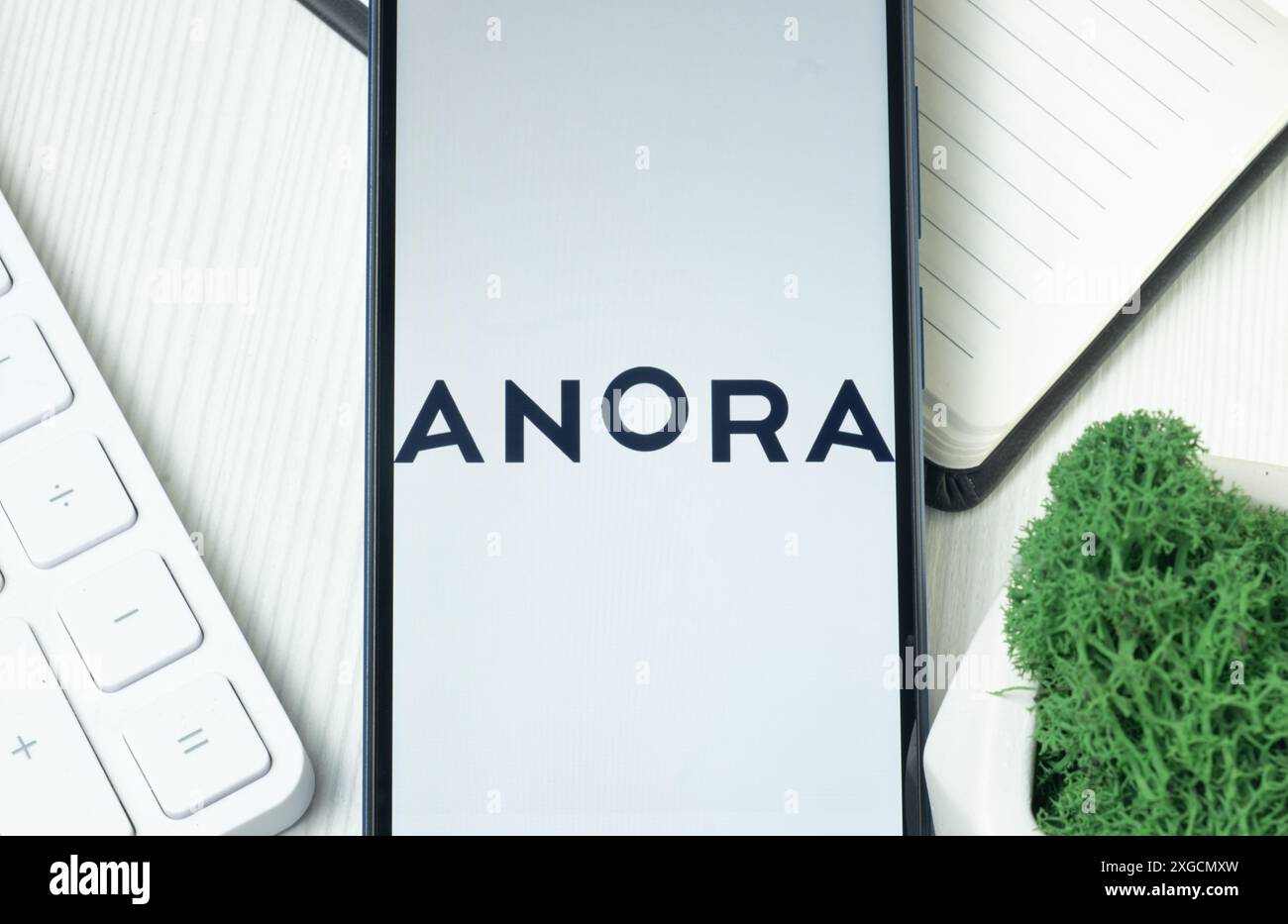 New York, USA - 21 June 2024: Anora Group Logo on Phone Screen, Company ...