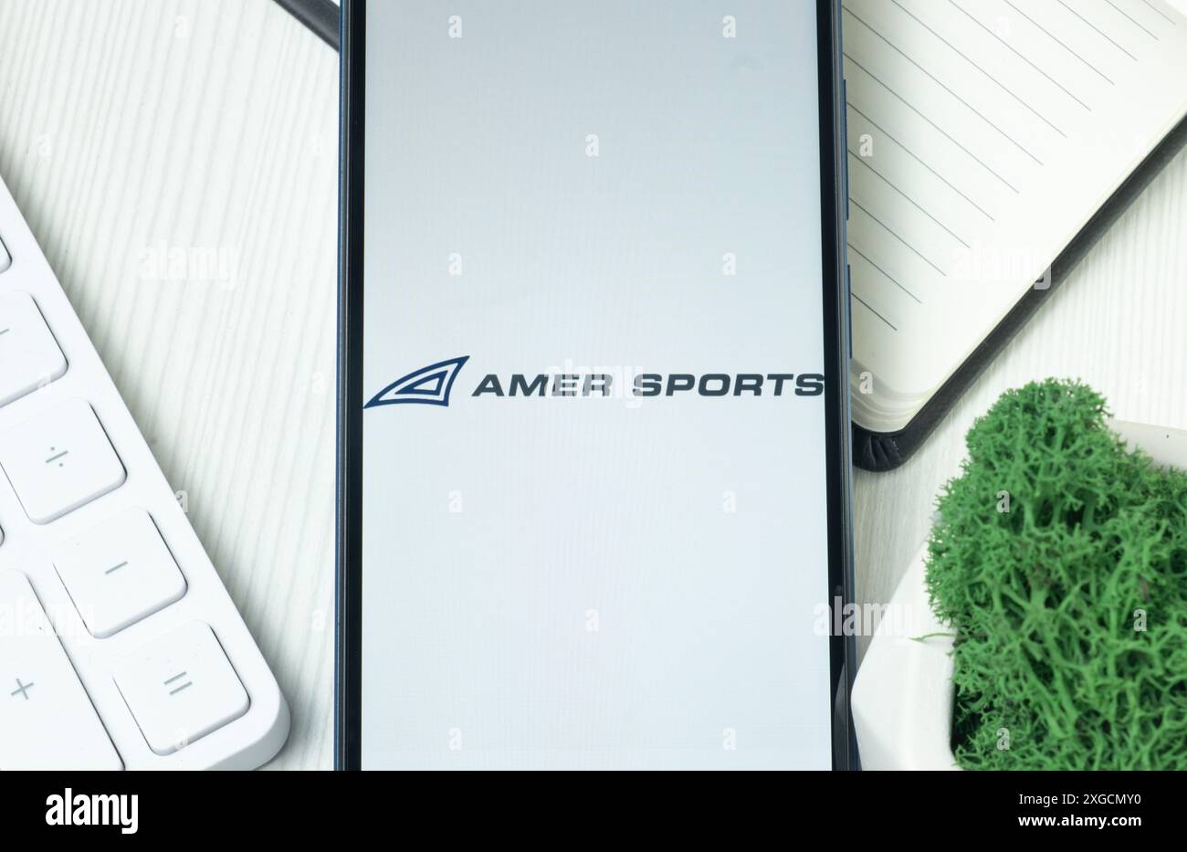 Amer sports logo hi-res stock photography and images - Alamy