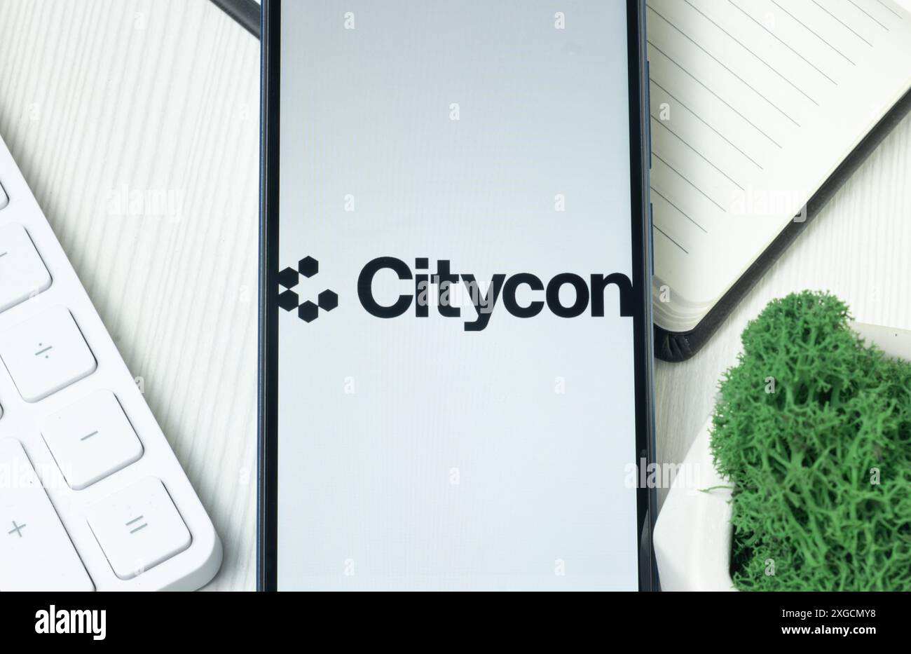 New York, USA - 21 June 2024: Citycon Logo on Phone Screen, Company ...