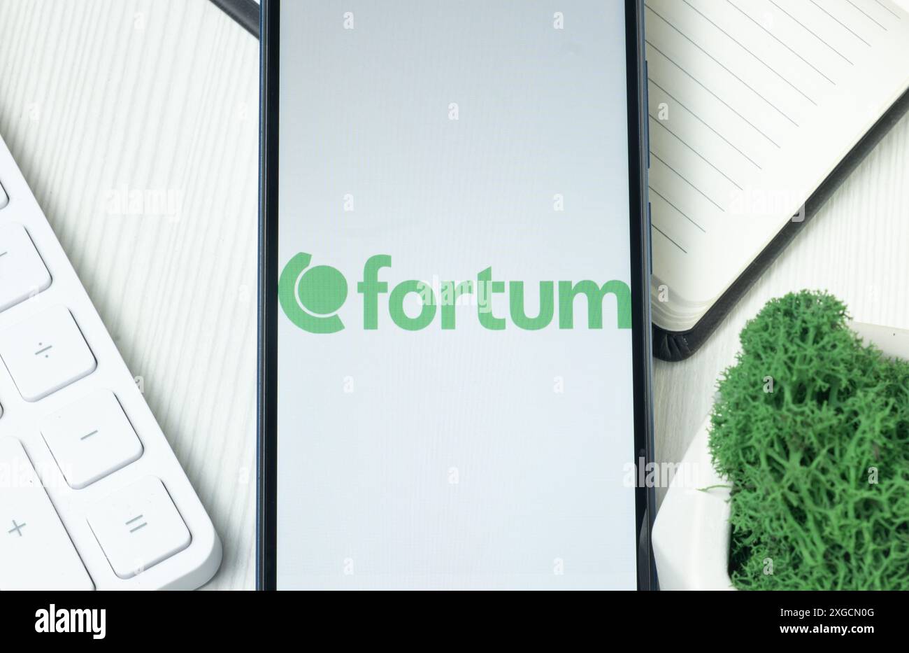 New York, USA - 21 June 2024: Fortum Logo on Phone Screen, Company Icon ...