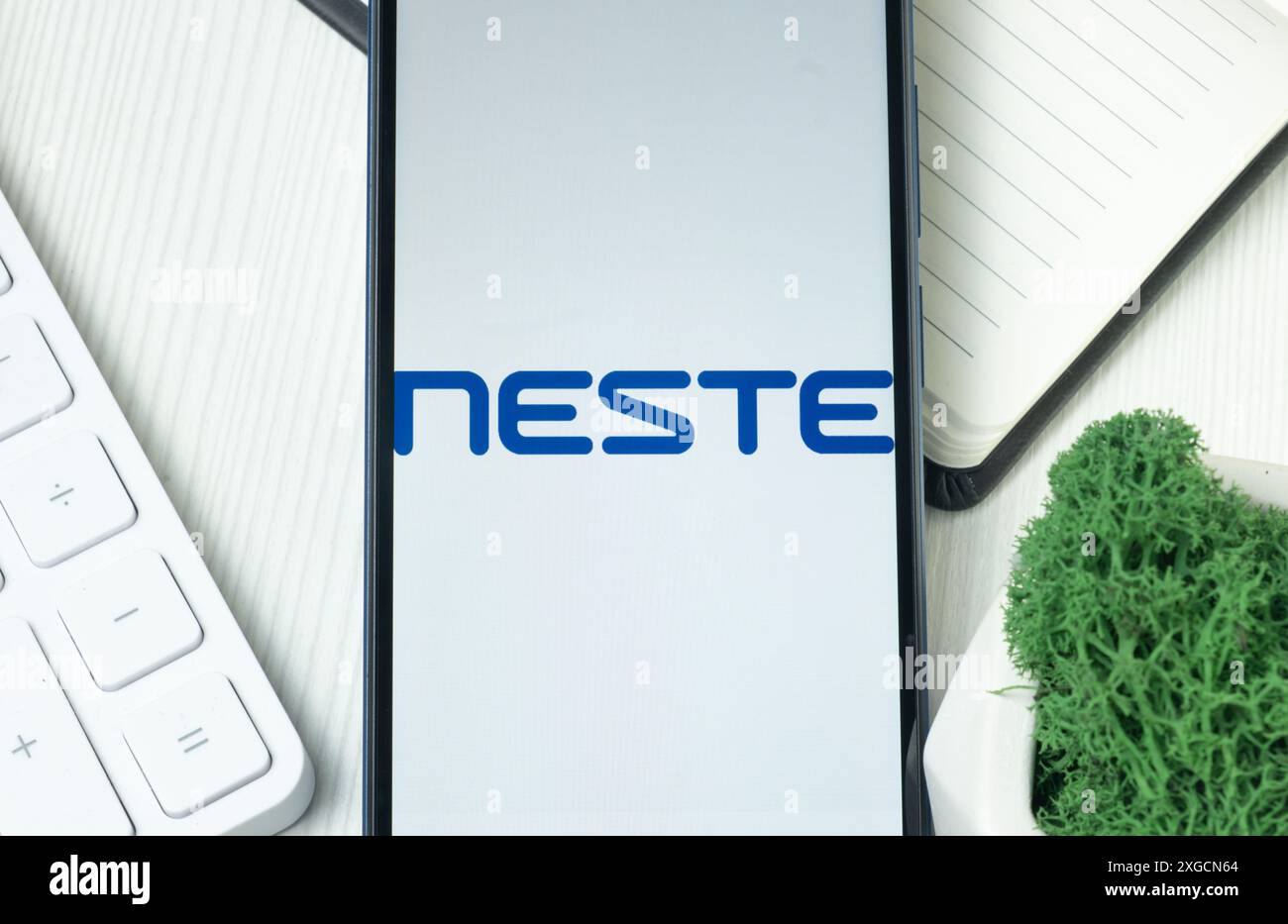 New York, USA - 21 June 2024: Neste Logo on Phone Screen, Company Icon ...