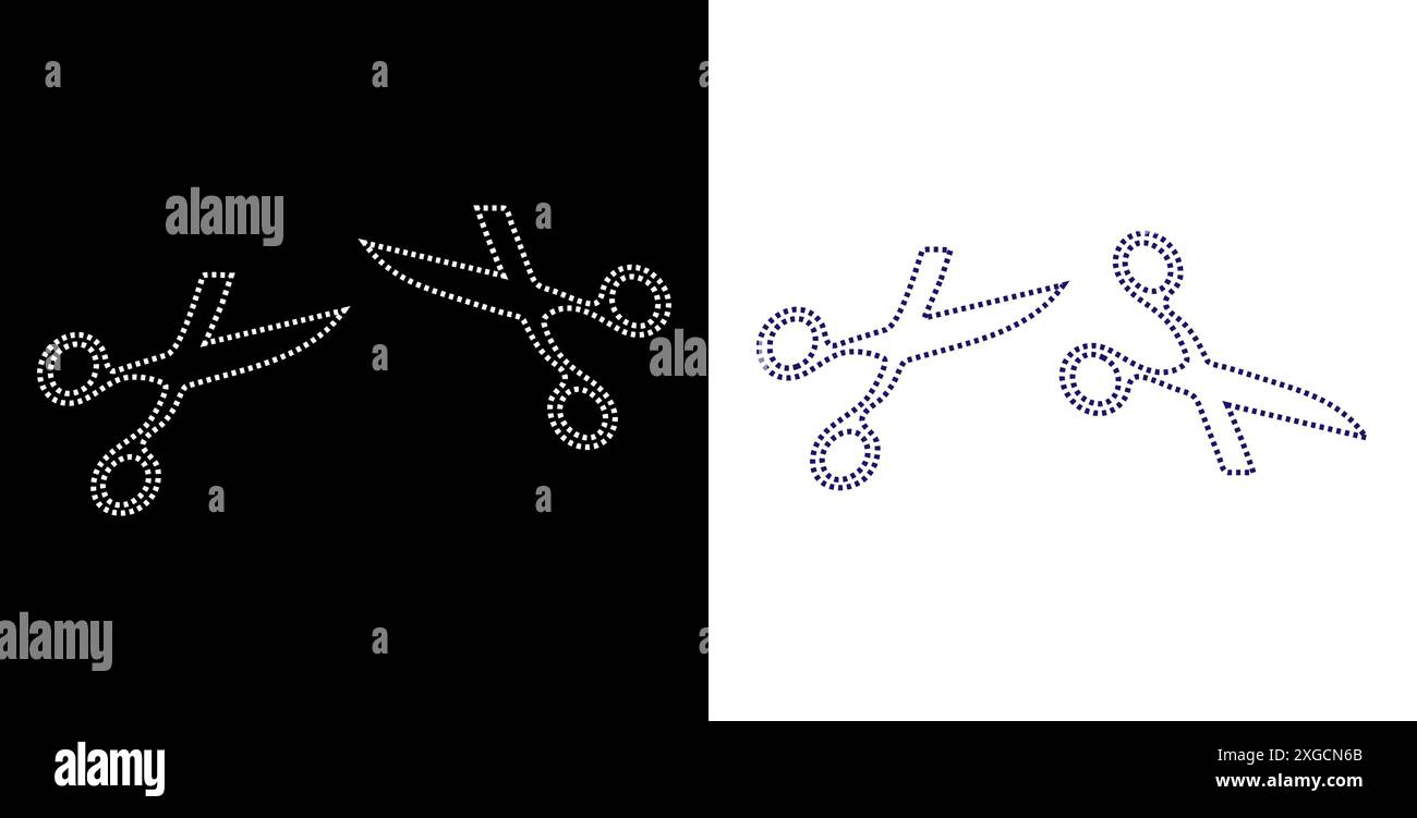 Scissors icon linear design illustration Stock Vector Image & Art - Alamy